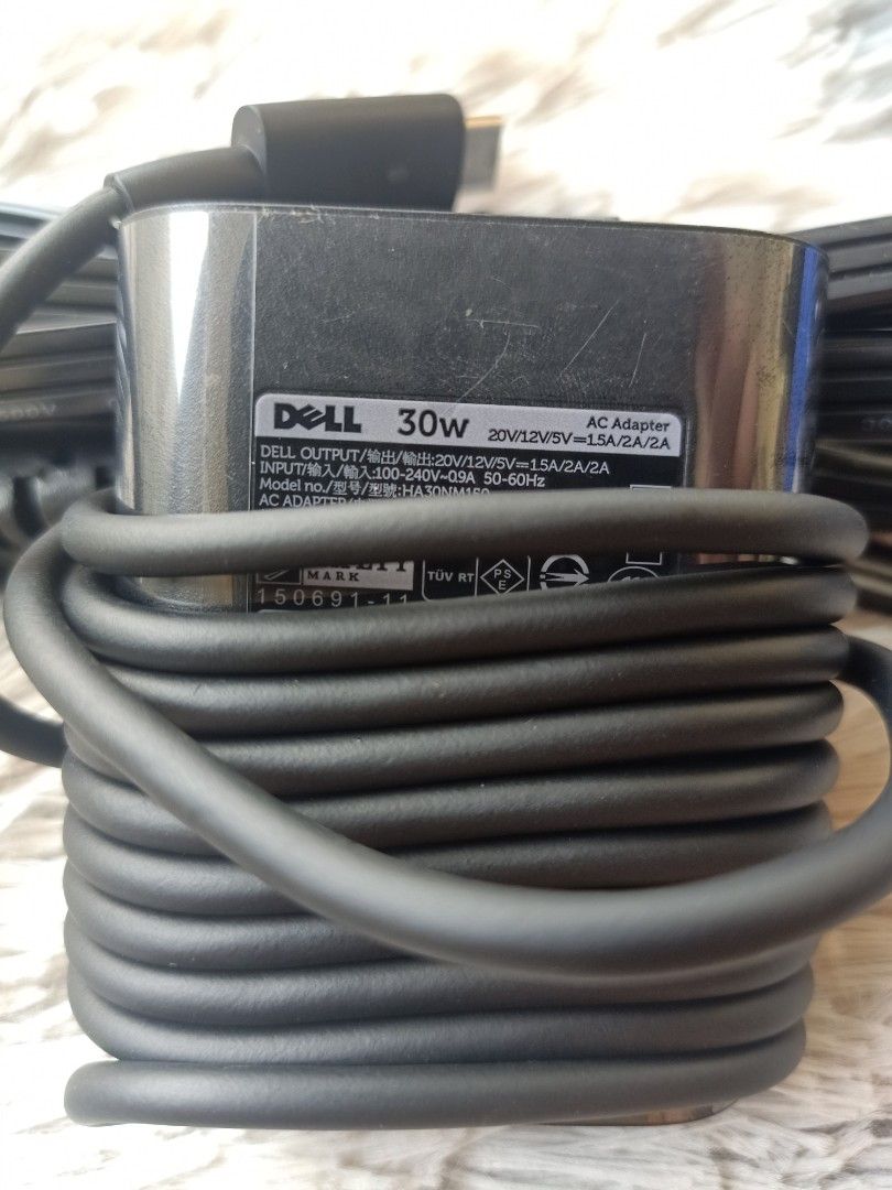 Dell XPS Type C 30W Charger, Computers & Tech, Parts & Accessories ...