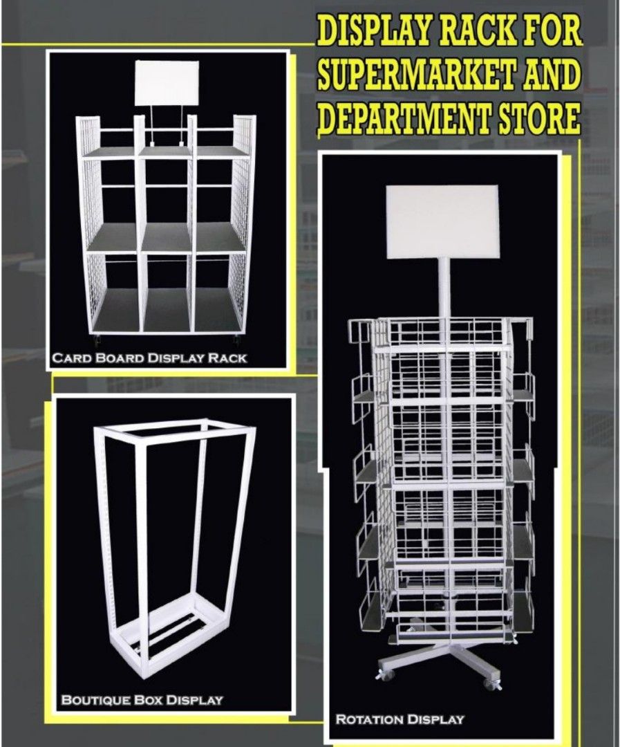 Department store Supermarket Market Display Rack Racks Rotary Rotating ...