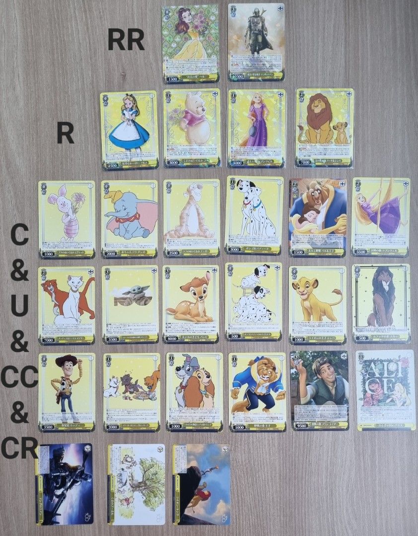 Disney 100 Weiss Schwarz Cards, Hobbies & Toys, Toys & Games on Carousell