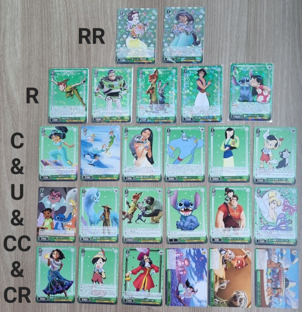 Disney 100 Weiss Schwarz Cards, Hobbies & Toys, Toys & Games on Carousell
