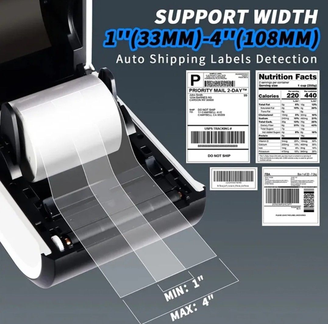 DRPDA BLUETOOH THERMAL PRINTER A6 FOR SHIPPING LABEL AWB AIR WAYBILL ...