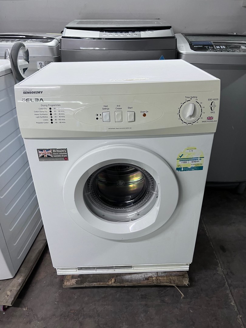 ELBA 6KG Air-Vented Clothes Dryer EBD602S, Furniture & Home Living ...