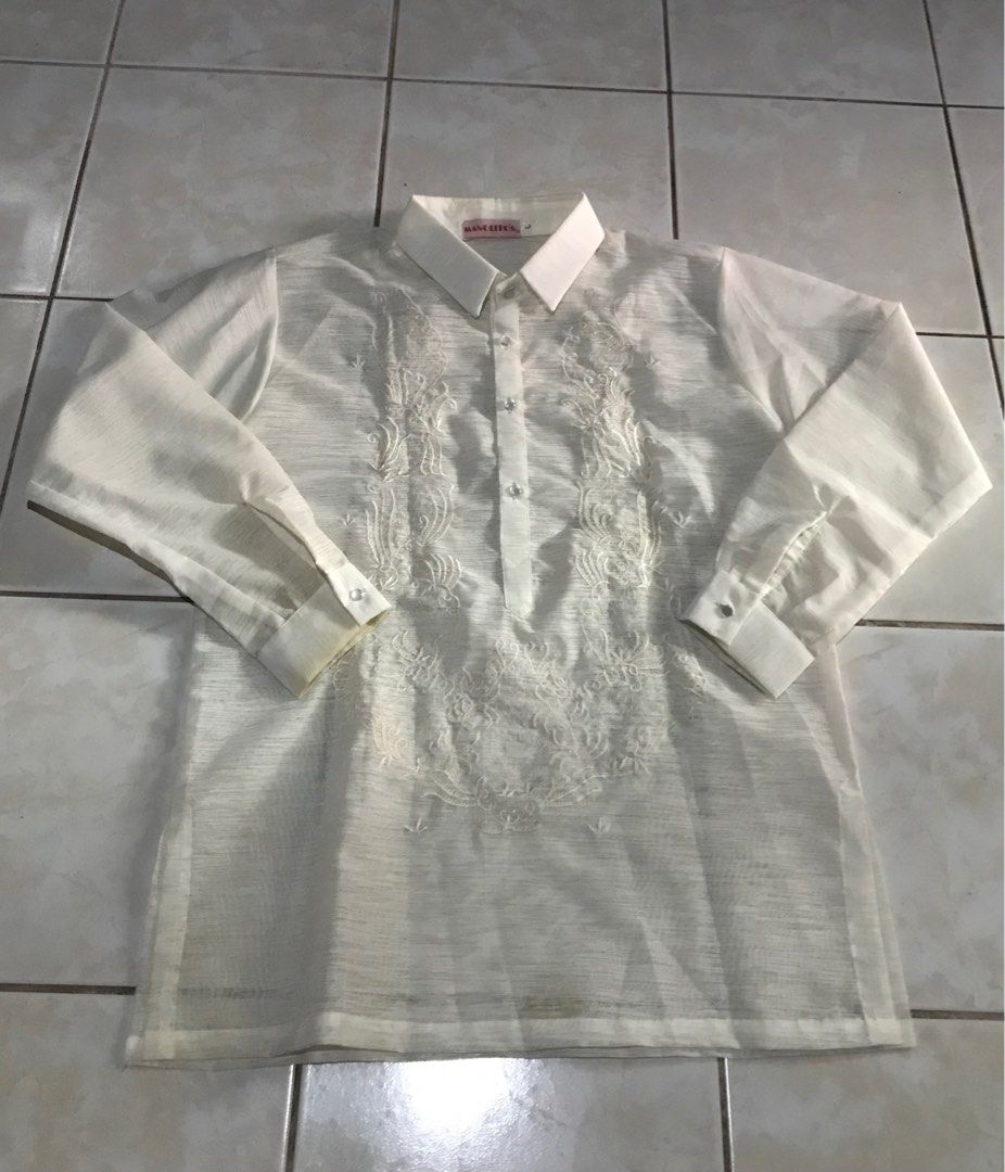 EMBROIDERY DETAILS BARONG TAGALOG, Men's Fashion, Tops & Sets, Formal ...