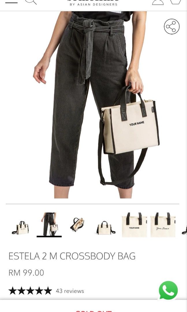 Estela 2 M Crossbody Tote Bag, Women's Fashion, Bags & Wallets, Tote ...