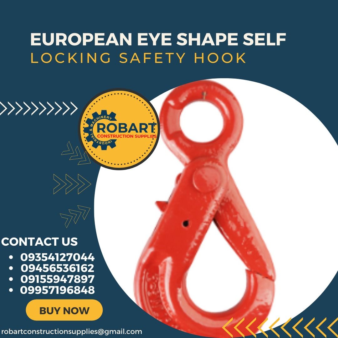 EUROPEAN EYE-SHAPED SELF LOCKING SAFETY HOOK, Commercial & Industrial ...