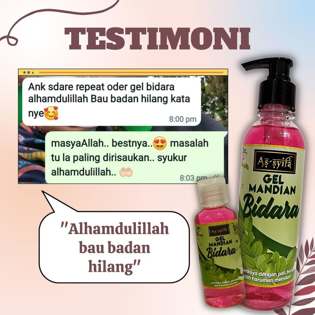 GEL MANDIAN BIDARA FLORAL AS'SYIFA, Beauty & Personal Care, Bath & Body ...