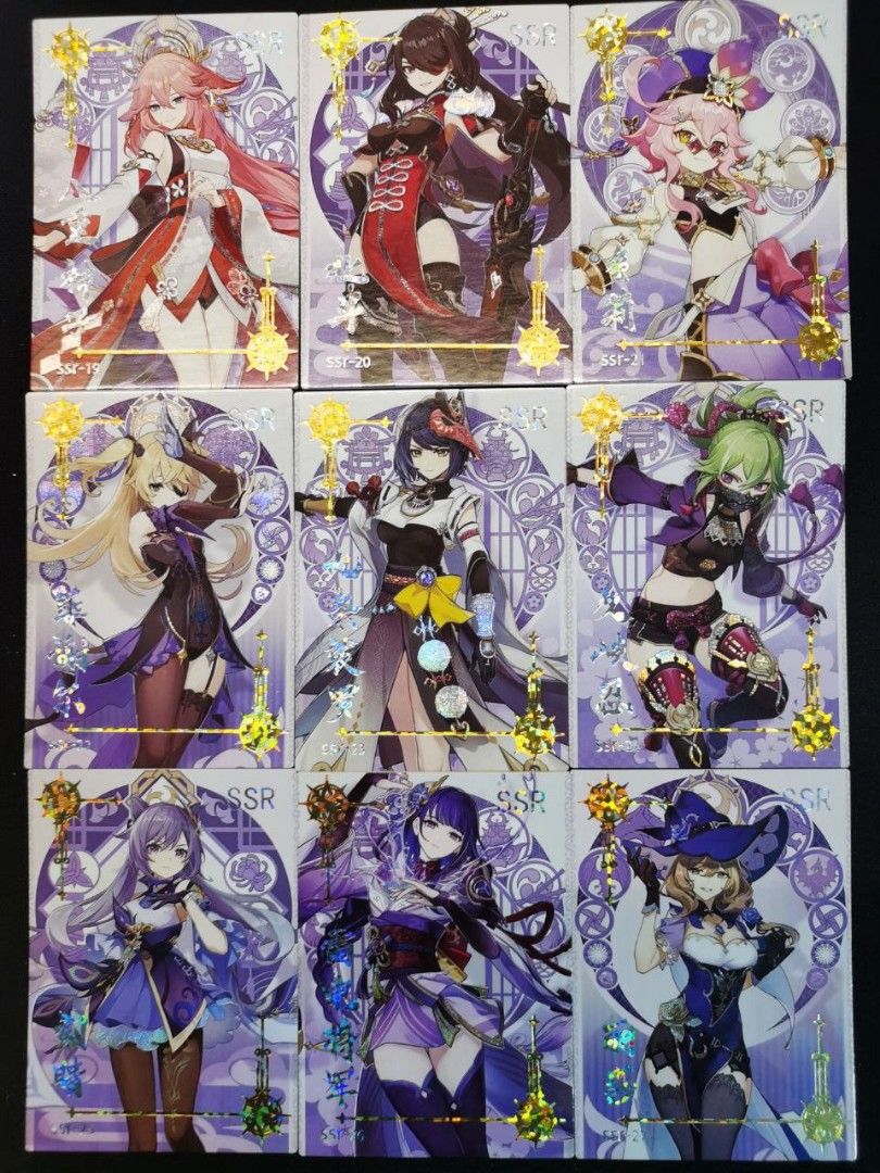 Genshin Impact Cards CCG SSR Set, Hobbies & Toys, Toys & Games on Carousell