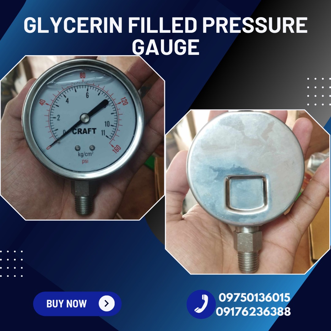 Glycerin Filled Pressure Gauge, Commercial & Industrial, Industrial ...