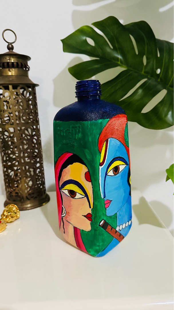 Hand painted plastic bottle planter, Hobbies & Toys, Stationery & Craft ...