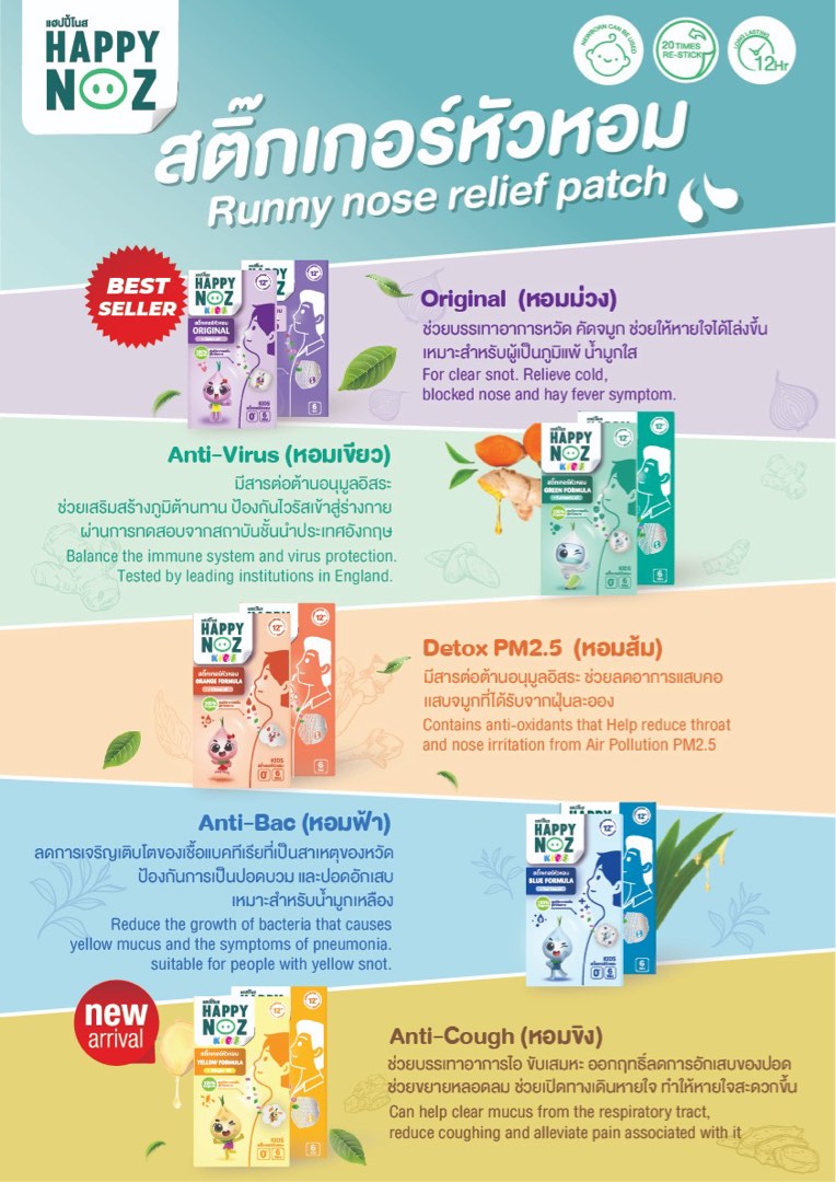 Happy Noz Organic Onion Sticker for Baby Allergy Relief Congestion ...