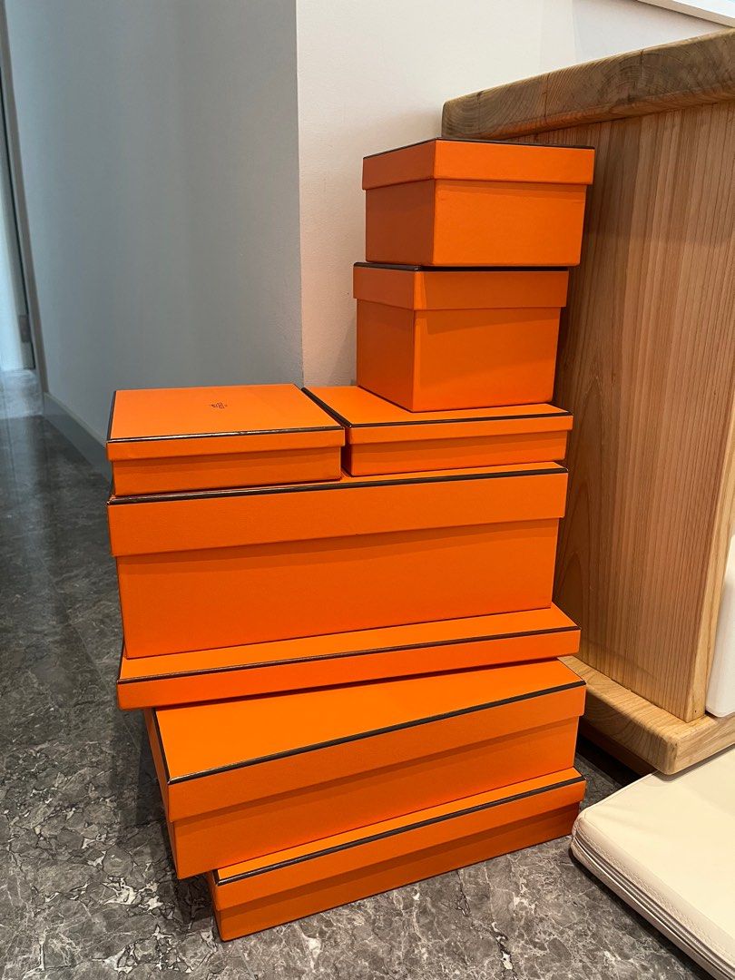 Hermes boxes and shopping bags, Luxury, Bags & Wallets on Carousell