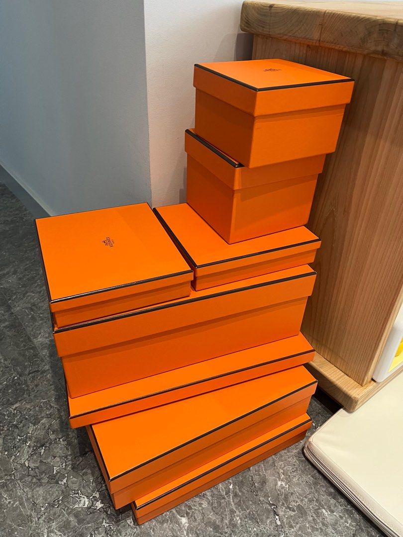 Hermes boxes and shopping bags, Luxury, Bags & Wallets on Carousell