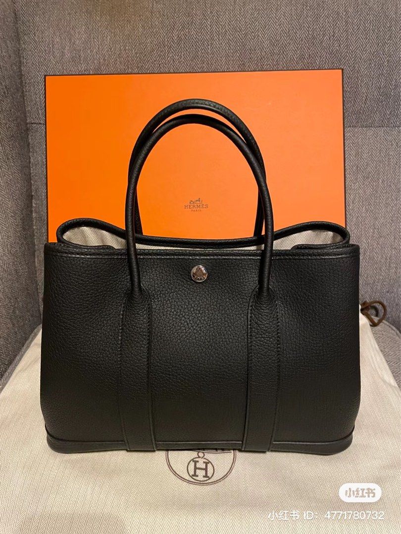 Hermes Garden Party 30 - Black, Luxury, Bags & Wallets on Carousell