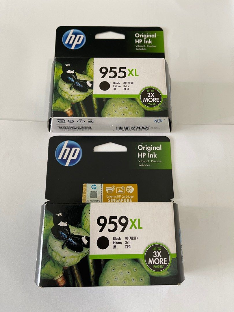Hp ink 955XL 959XL Black Original Cartridge, Computers & Tech, Printers ...