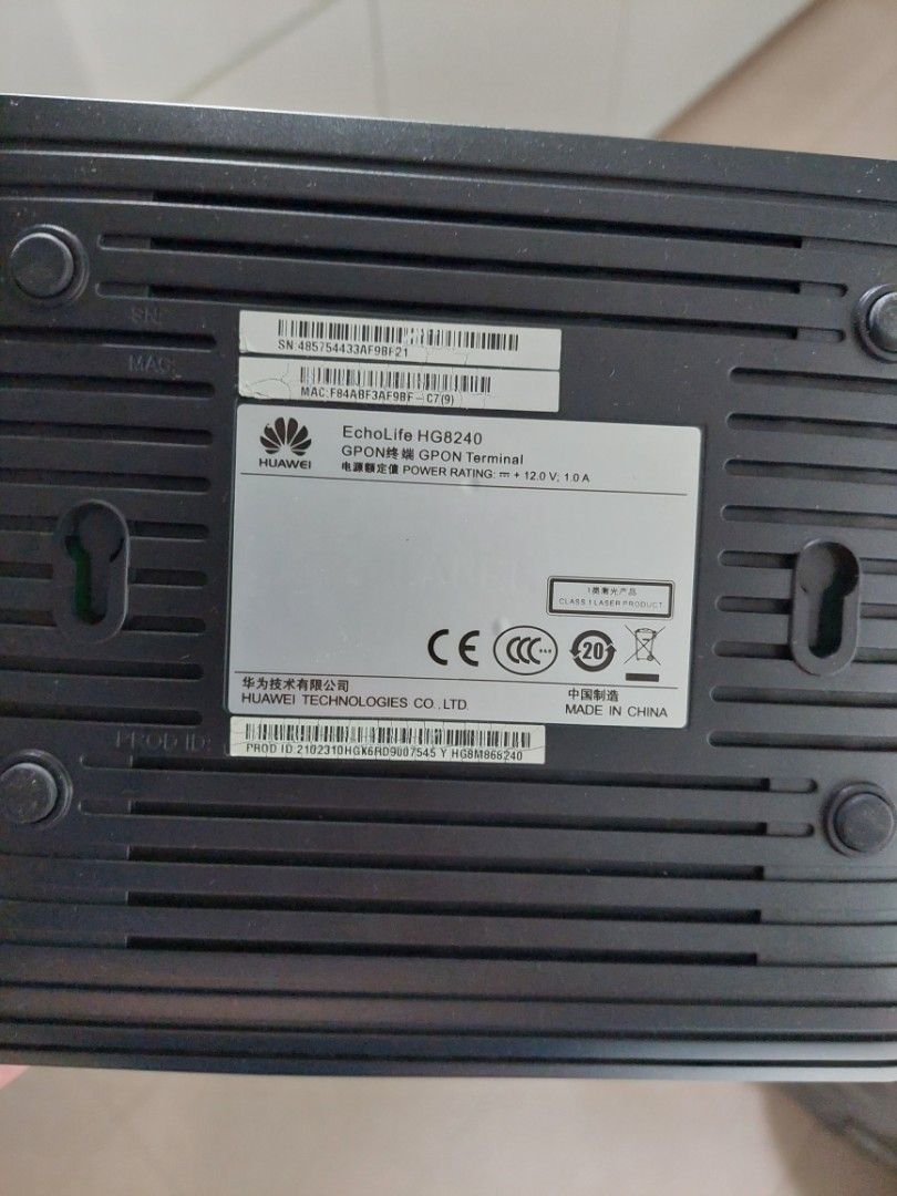 huawei echolife HG8240 GPON terminal, Computers & Tech, Parts ...