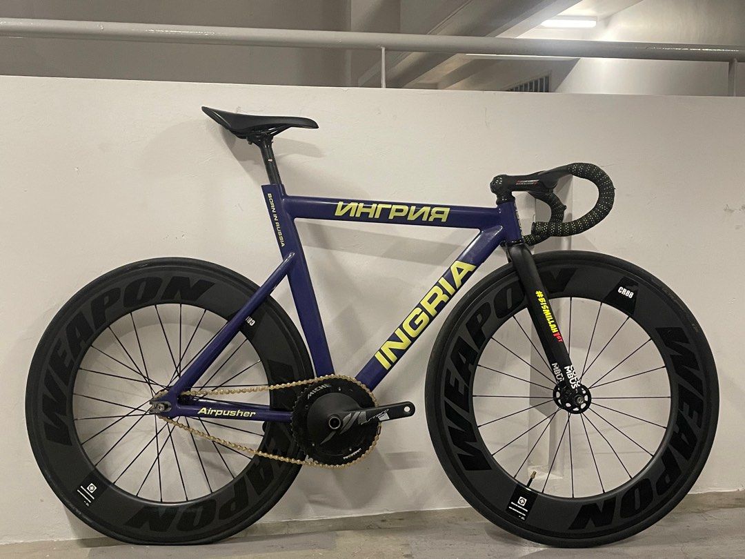 Ingria Airpusher track frameset for fixie / track carbon wheelset disc ...