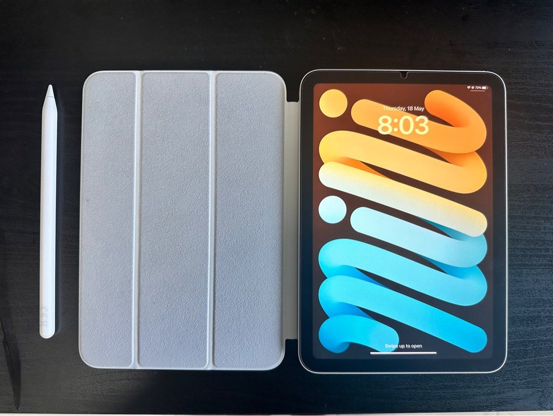 iPad Mini 6 (Starlight | 64GB) with Apple Pencil 2 and Apple Smart ...
