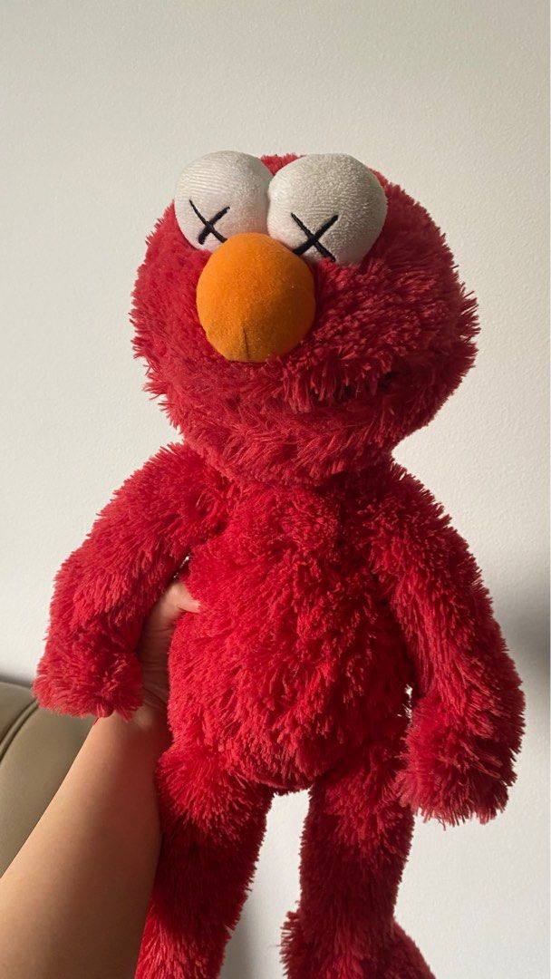 KAWS Sesame Street Elmo Plush, Hobbies & Toys, Toys & Games on Carousell