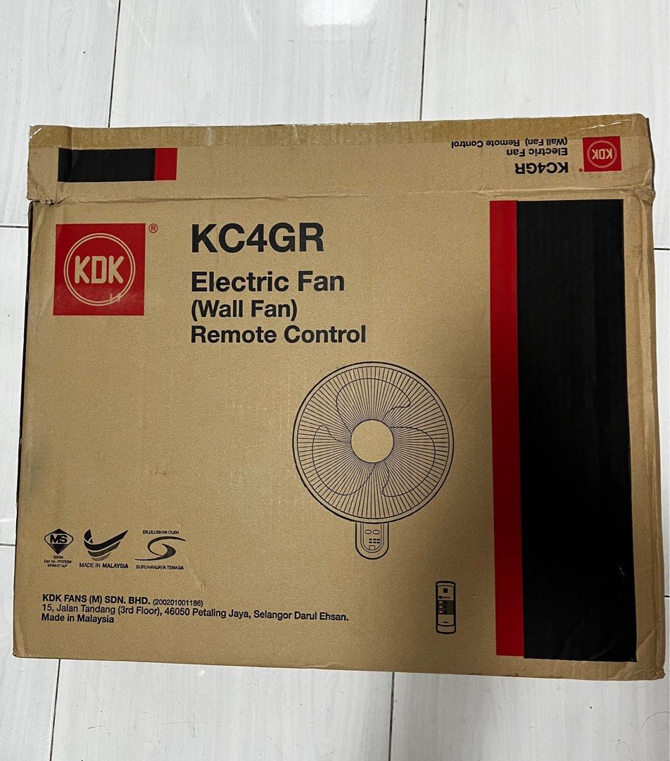 Kdk wall fan (remote control), TV & Home Appliances, Electrical ...