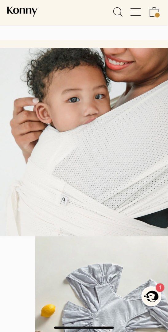 Konny Air Mesh (M size) in Cream, Babies & Kids, Going Out, Carriers & Slings on Carousell