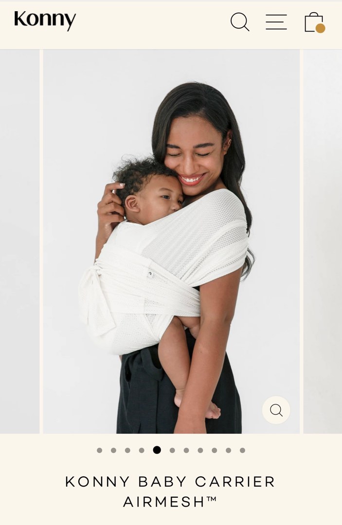 Konny Air Mesh (M size) in Cream, Babies & Kids, Going Out, Carriers & Slings on Carousell