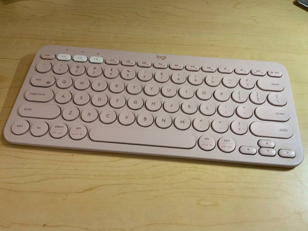 Logitech K380 Bluetooth Keyboard (Baby Pink), Computers & Tech, Parts ...