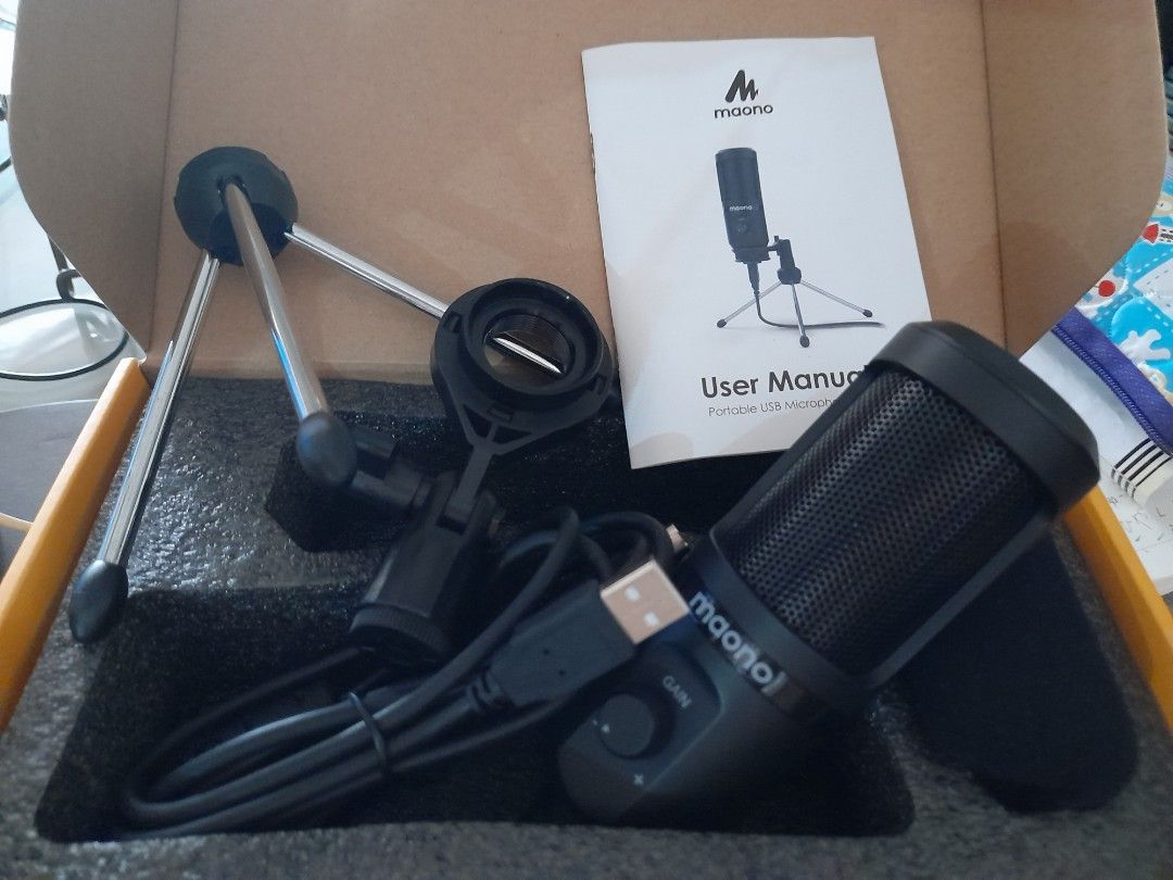 MAONO AU-PM461TR (with pop filter), Audio, Microphones on Carousell