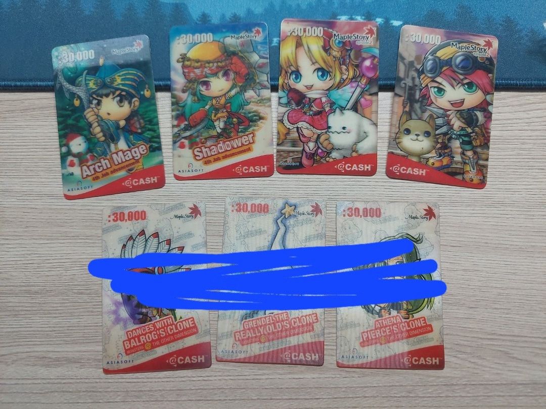 Maplestory A cash cards, Hobbies & Toys, Toys & Games on Carousell