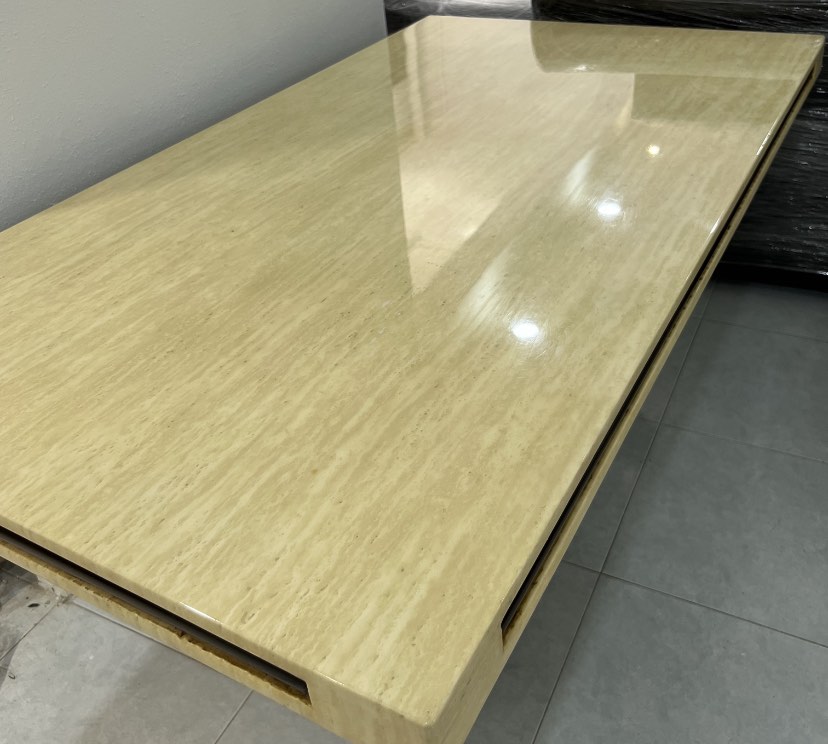 Travertine Marble Table TOP ONLY ( NO STAND), Furniture & Home Living ...