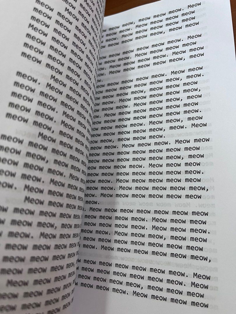 Meow , a book by M.E. Owmeow, Hobbies & Toys, Books & Magazines ...