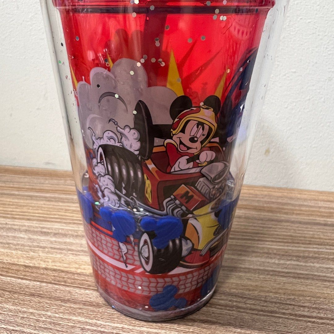 Mickey Mouse Cup with straw, Furniture & Home Living, Kitchenware ...