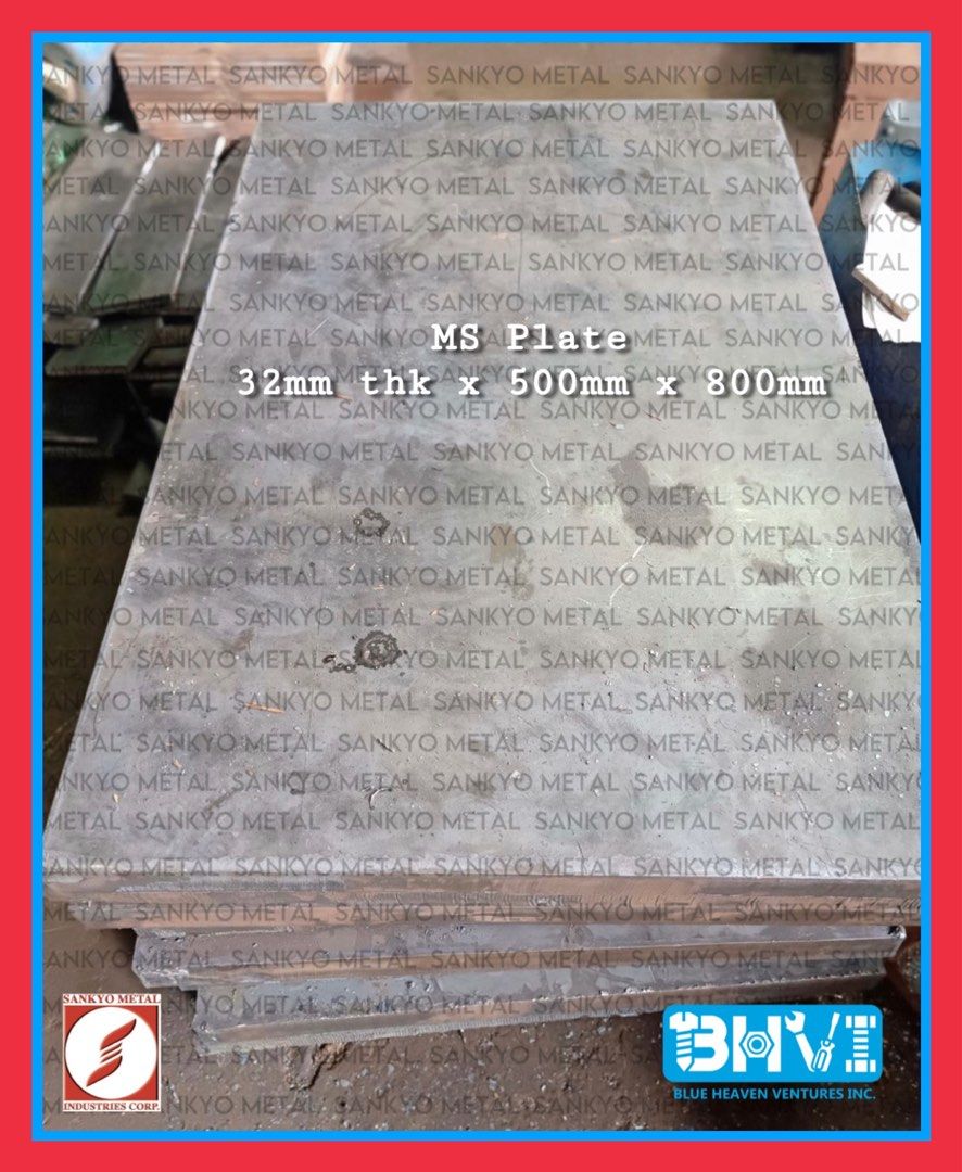 MS Plate or Steel Plate 32mm thk x 500mm x 800mm, Commercial ...