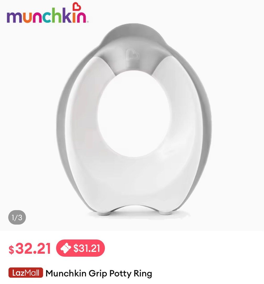 Munchkin Grip Potty Ring, Babies & Kids, Bathing & Changing, Toilet ...