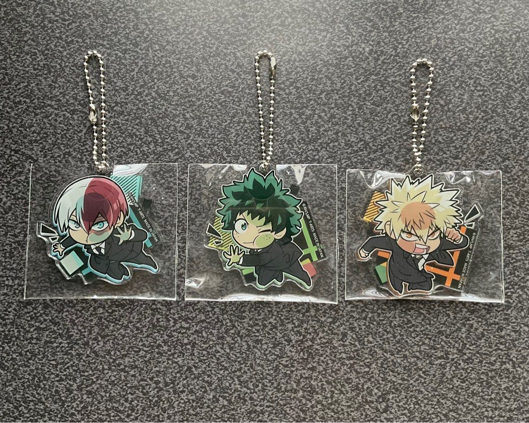 My Hero Academia Official Acrylic Keychain Merchandise (Deku, Bakugo ...