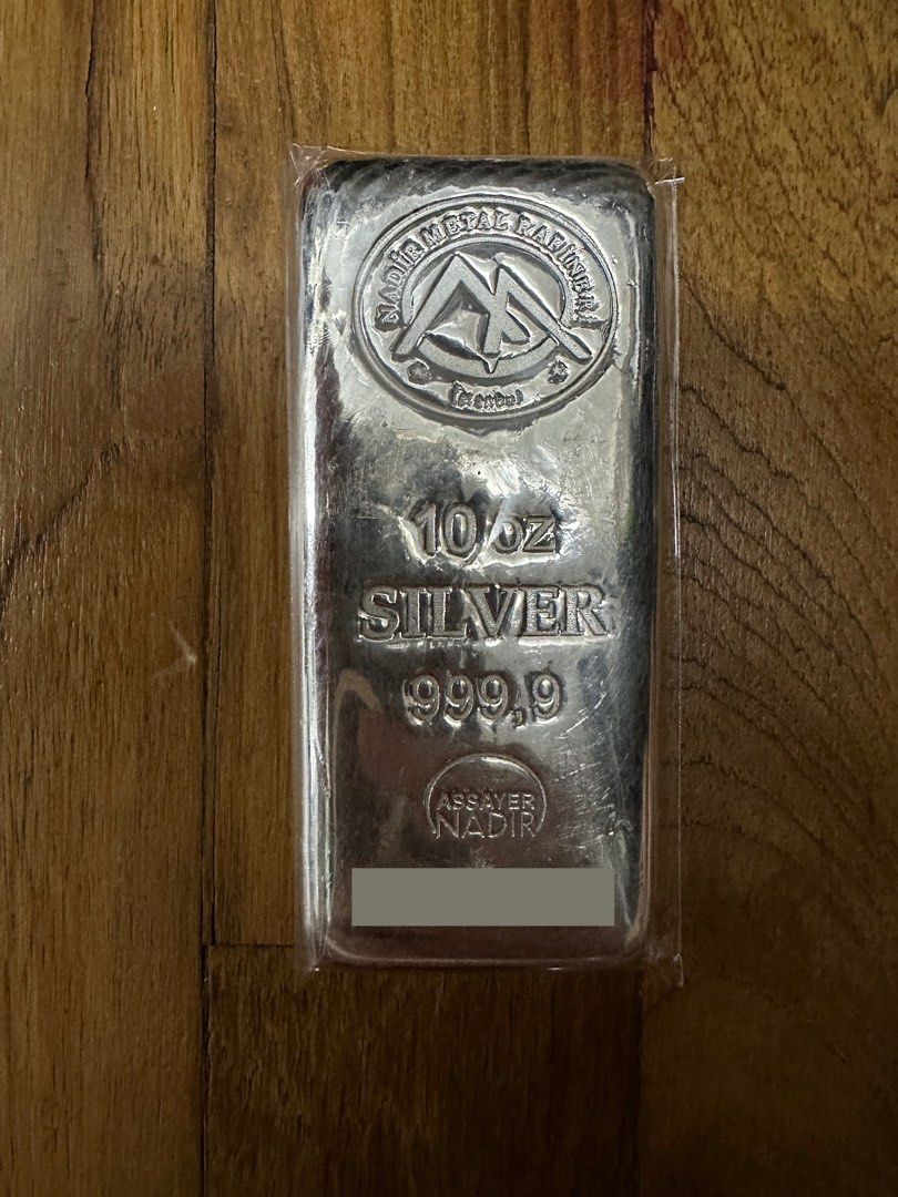 Nadir 10 oz 999.9 cast silver bar *no cert, Hobbies & Toys, Memorabilia ...