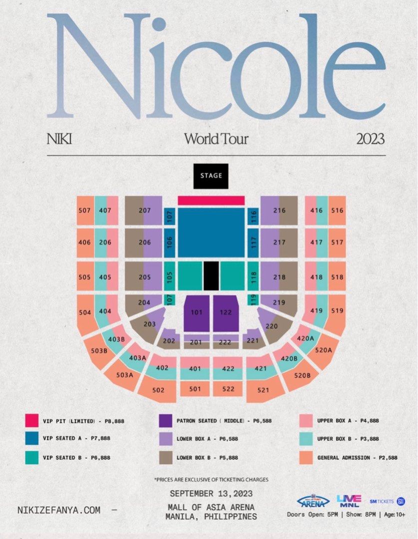 NIKI NICOLE WORLD TOUR VIP PIT LBA TICKETS CONCERT, Tickets & Vouchers ... NIKI NICOLE WORLD TOUR VIP PIT LBA TICKETS CONCERT, Tickets & Vouchers ...