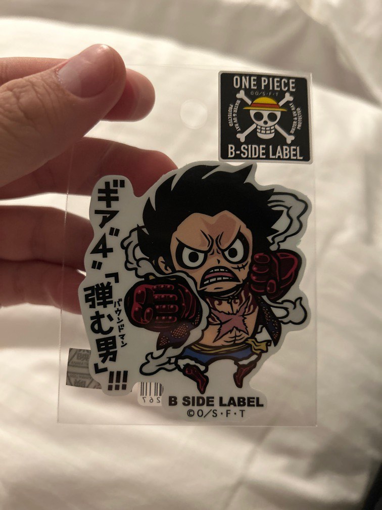 One Piece Monkey D. Luffy Gear Fourth B-Side Label Sticker, Hobbies ...