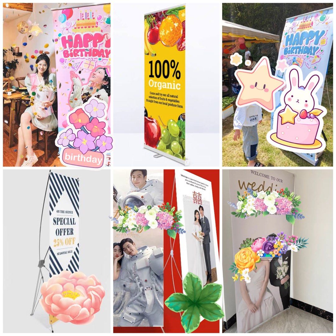 Personalised Retractable Banner with Stand /Pull up Banner / Wedding ...