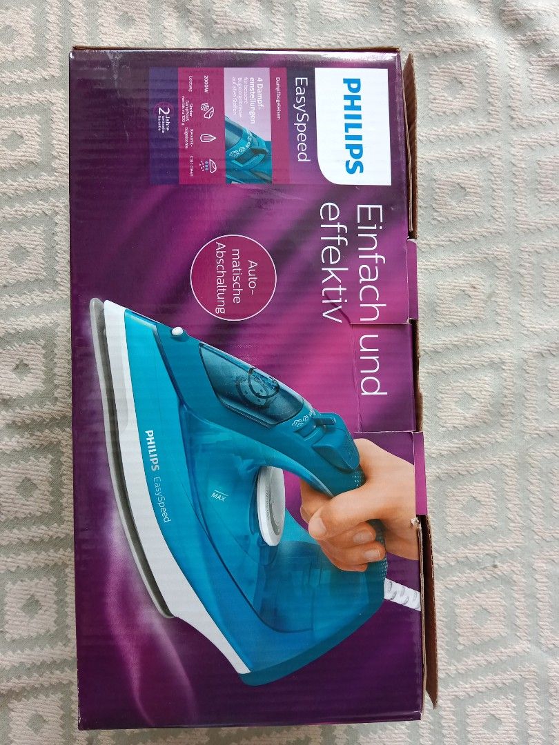 Philips EasySpeed Steam Iron 2000W, TV & Home Appliances, Irons ...