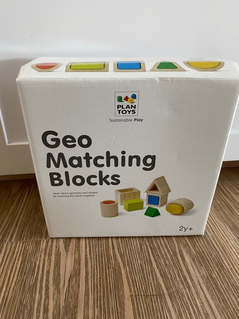 Plan Toys Geo Matching Blocks 2+, Babies & Kids, Infant Playtime on ...