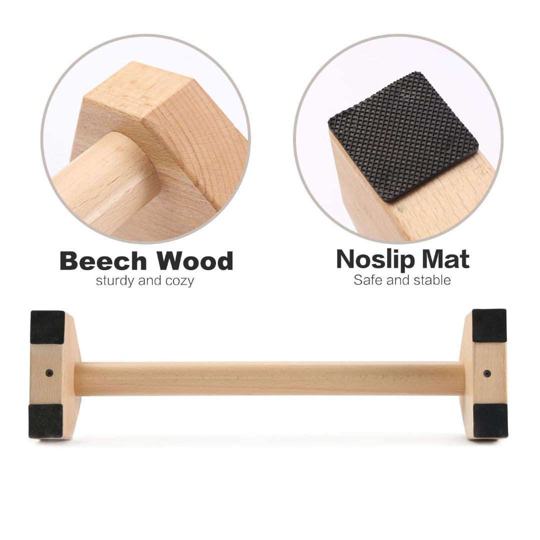 Premium Wood Parallettes for Gymnastics and Strength Training - Enhance ...