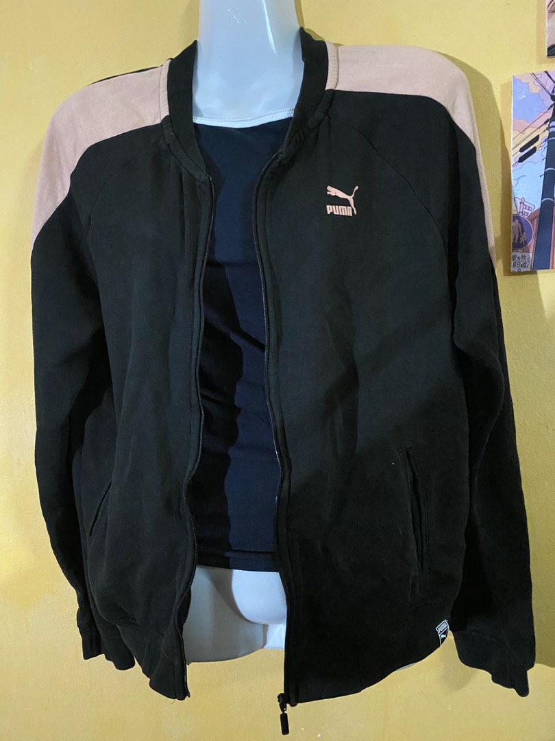 PUMA Jacket Black Pink, Women's Fashion, Coats, Jackets and Outerwear ...