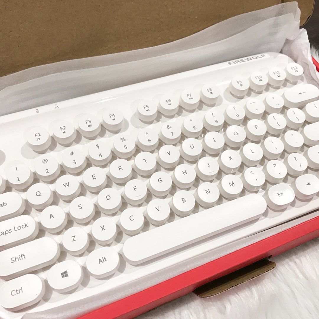 punk 2.4 gb dangle wireless keyboard business design silence click 78 ...