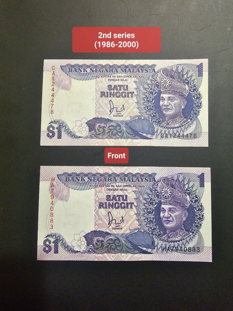 RM1 Second Series Malaysia Old Banknote, Hobbies & Toys, Collectibles ...