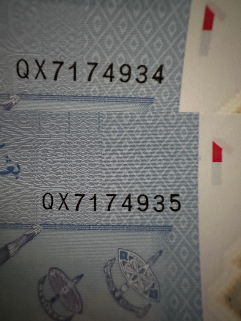 Rm 1 running numbers and error smudgy print on last numbers, Hobbies ...