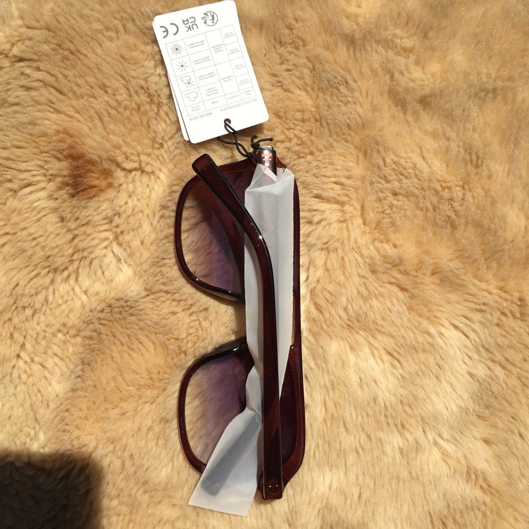 Rubi aviator purple sunglasses deep grey brown frame beach vacay ...