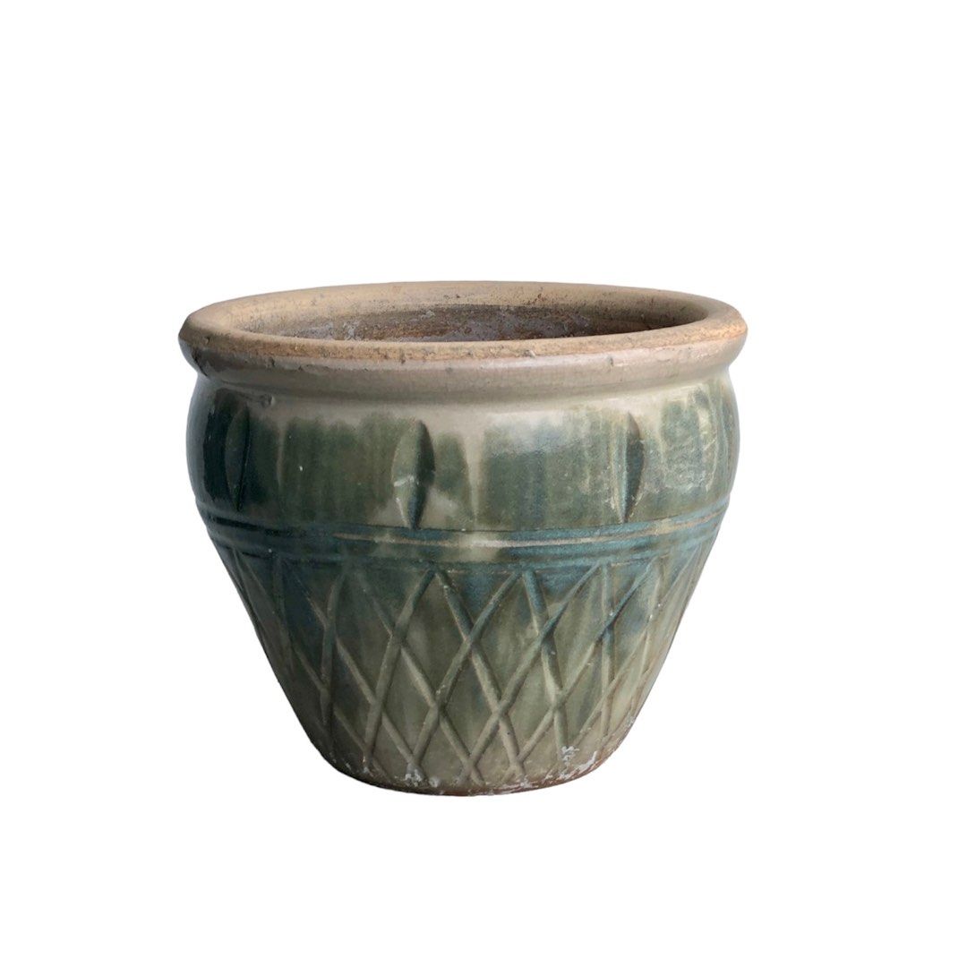 Sage Green Ceramic Planter Pot, Furniture & Home Living, Gardening ...