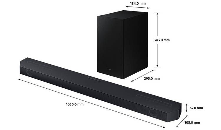 SAMSUNG Q-Series Soundbar HW-Q600C (BLACK), Audio, Soundbars, Speakers ...
