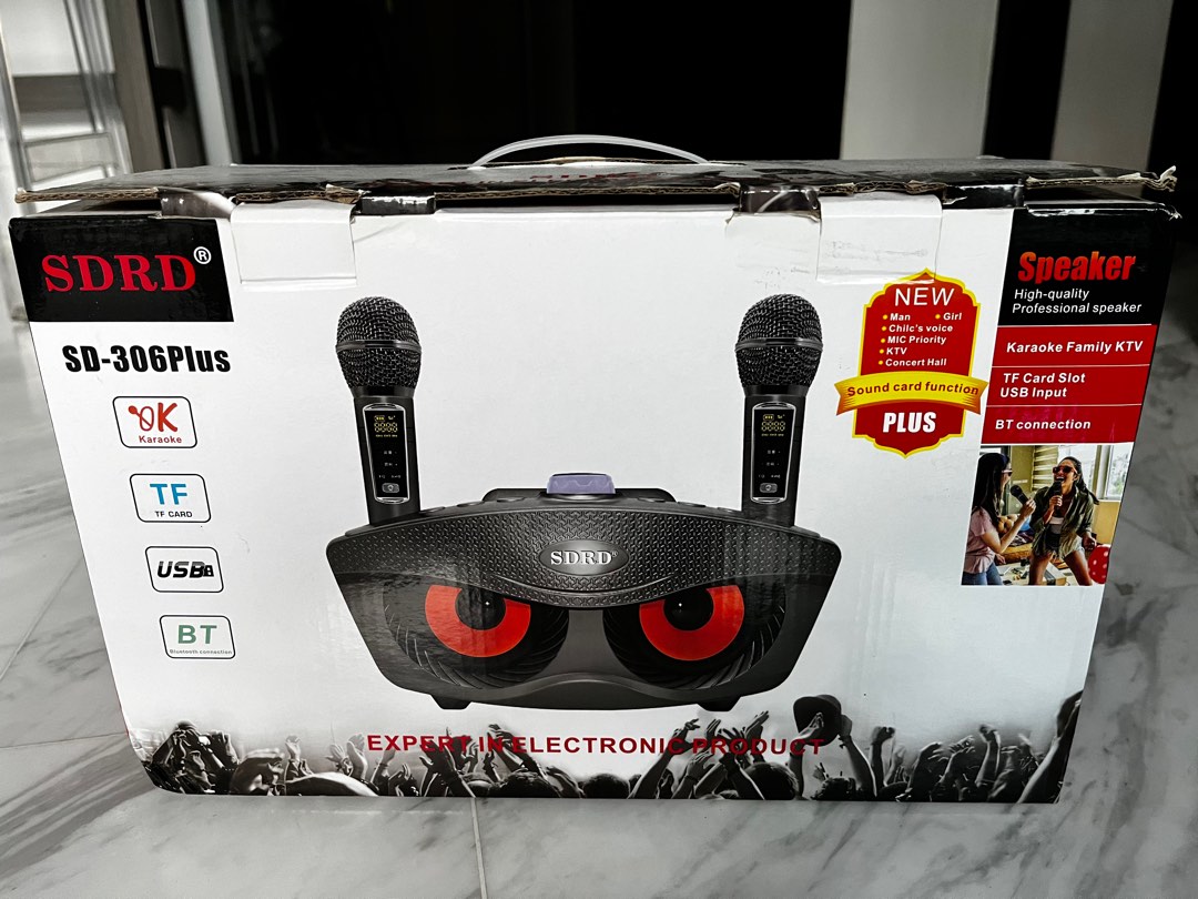 SDRD Bluetooth Karaoke Speaker, Audio, Soundbars, Speakers & Amplifiers on Carousell