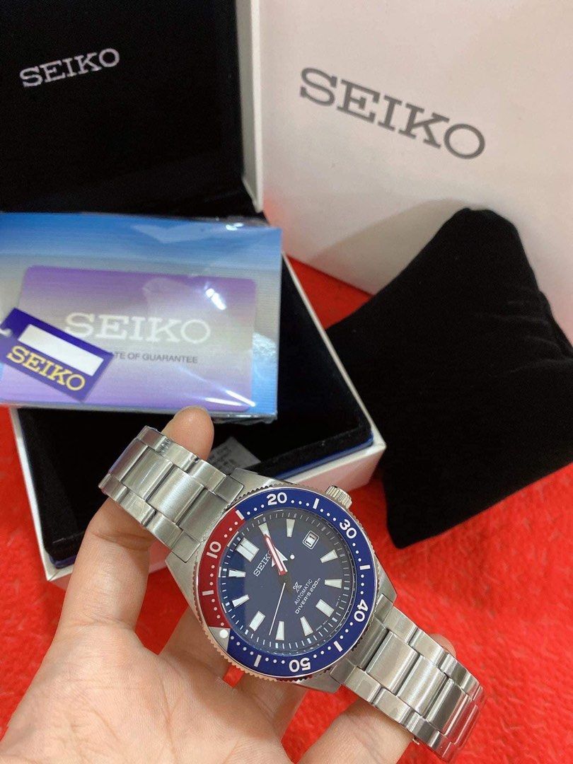 SEIKO RED & BLUE COMBI COLOR AUTOMATIC AUTHENTIC WATCH, Men's Fashion ...